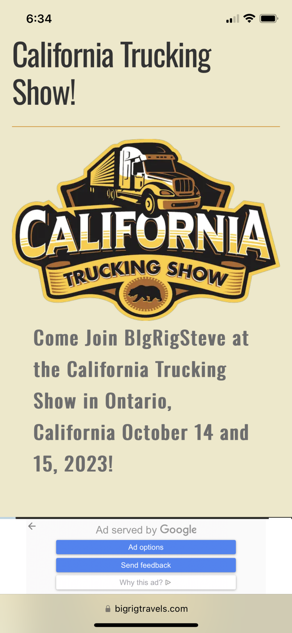 Daily Summary for 10/12/2023 – BigRigTravels